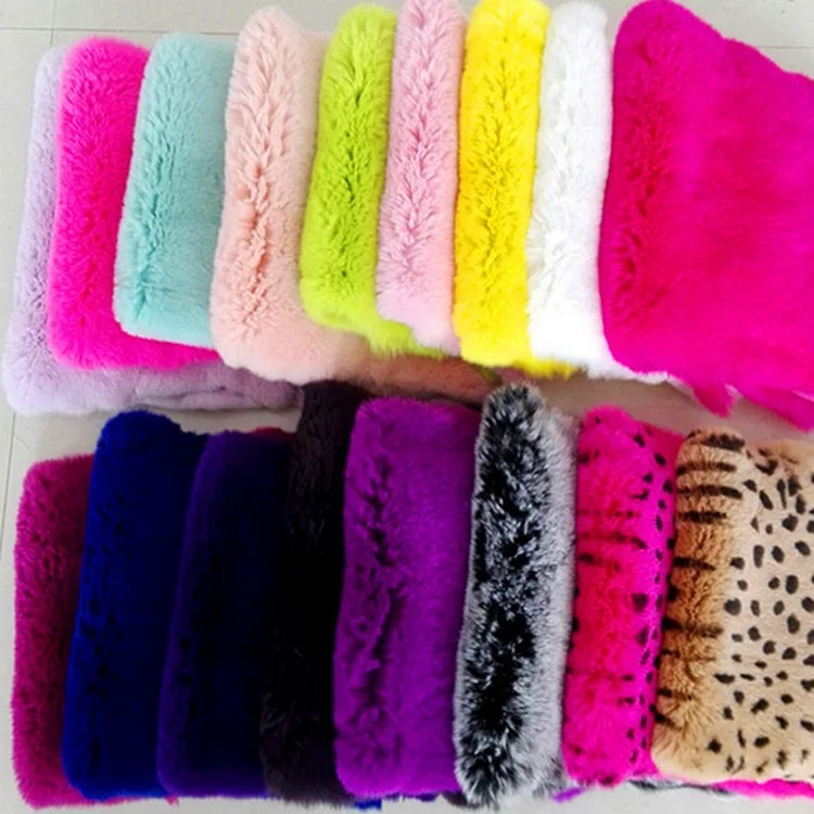 Rex Rabbit Fur Skin Pelt Dyed Color Snow Tops Genuine Rabbit Skins ...