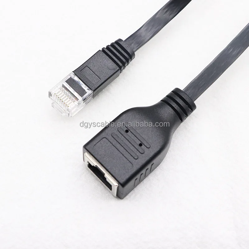 Six Types of Flat Network Cable RJ45 8P8C Rotary RJ45 8P8C Female ...