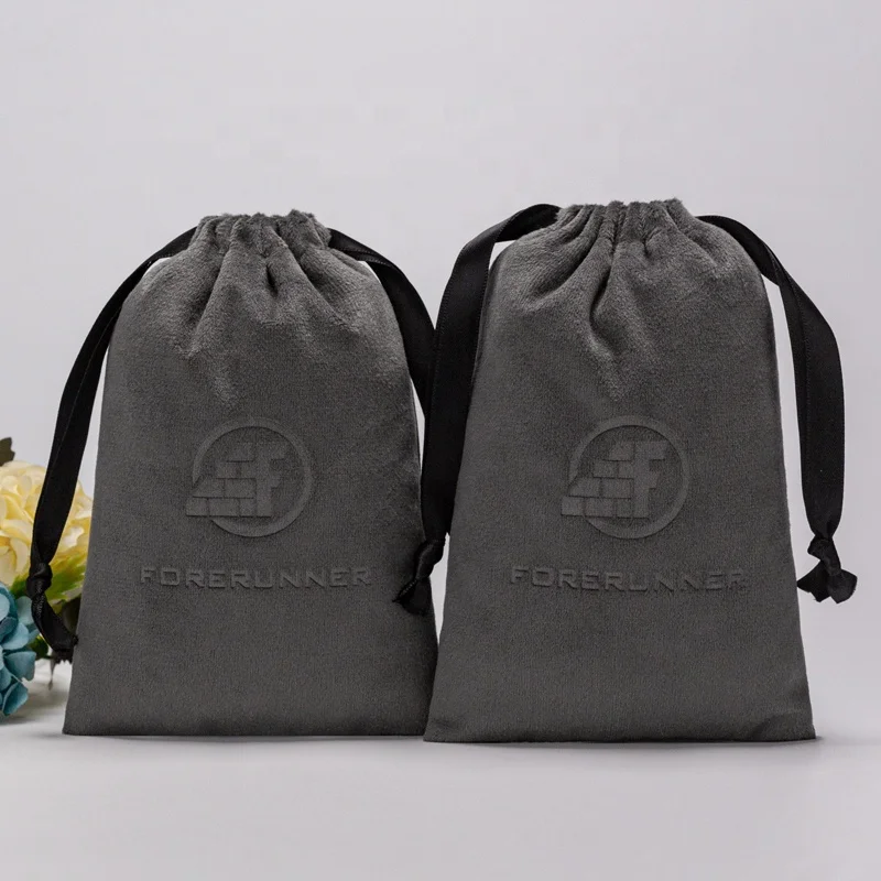 Custom Logo Embossed Velvet Gift Bags - Perfect for Crafts
