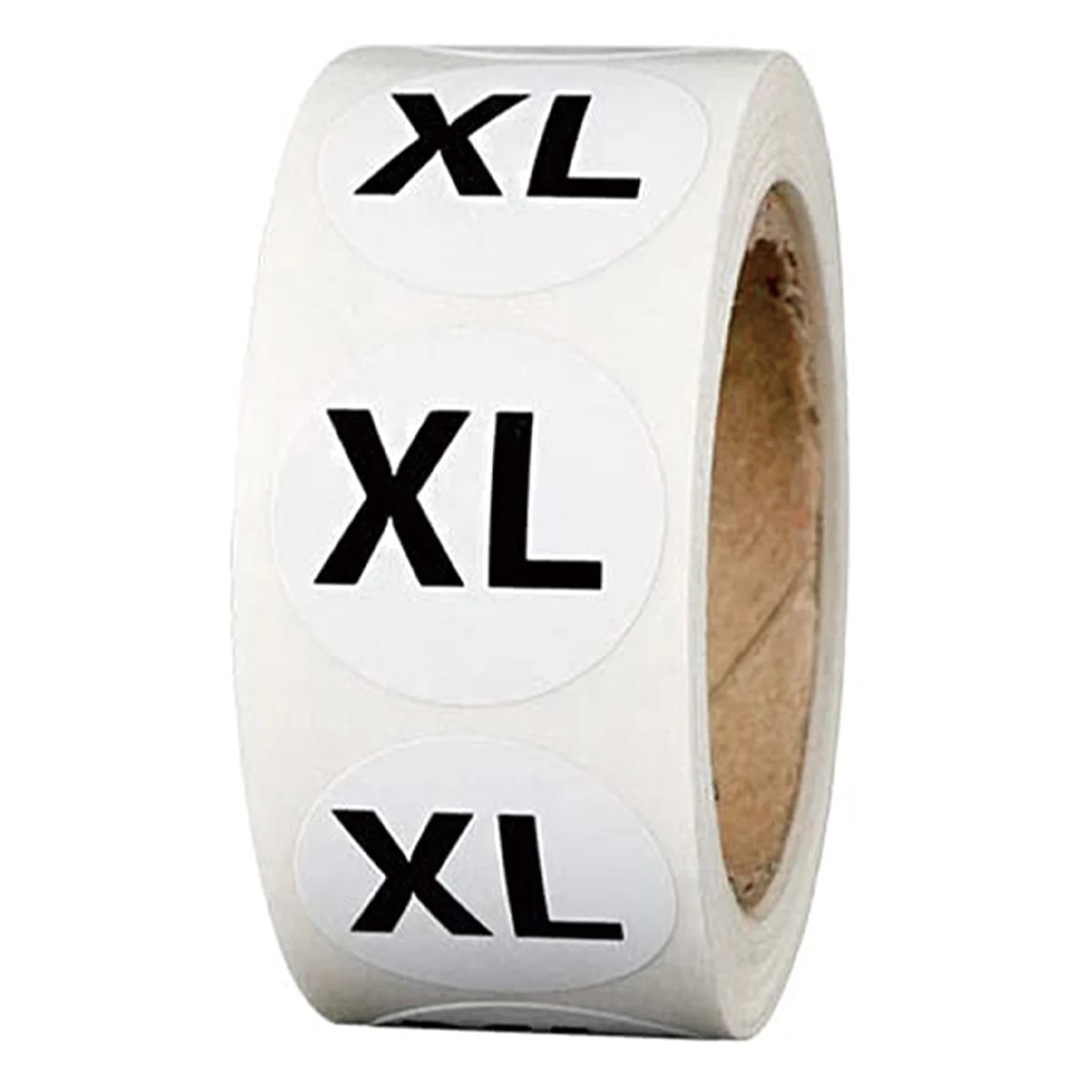 Clothing Size Round Stickers Labels White Self-adhesive Scrapbook ...