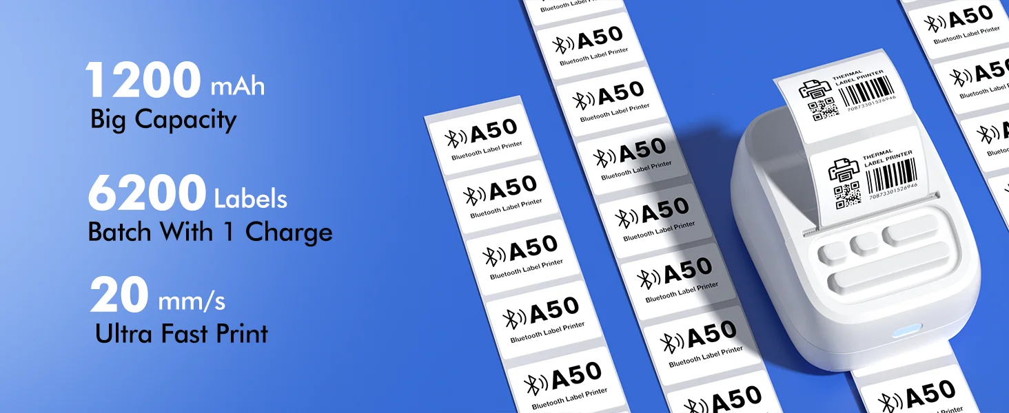 203dpi Mobile Printer Stickers Label Photo Wireless Printer Portable ...