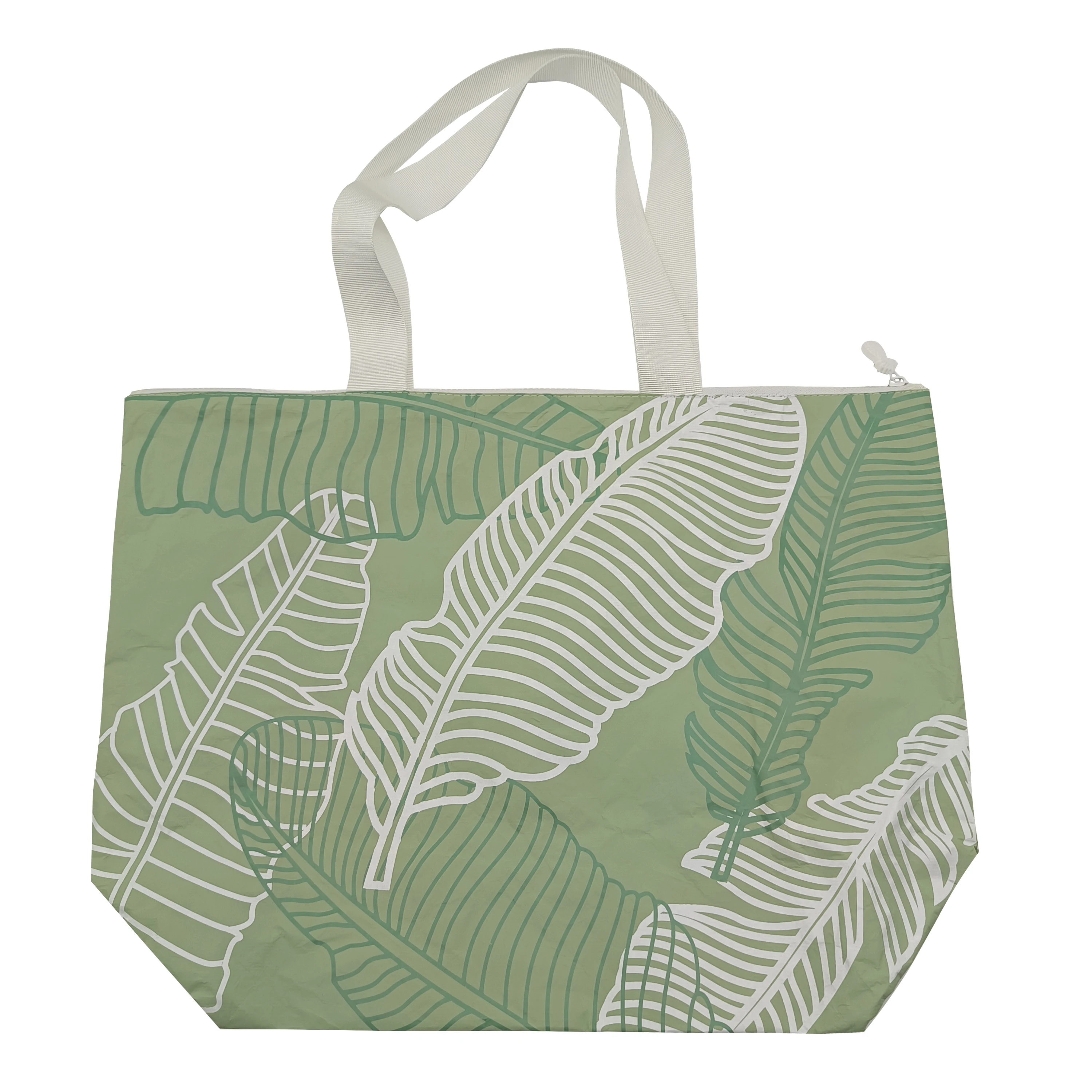 Custom Logo Printed Dupont Tyvek Paper Beach Bag Shopping Bag White ...