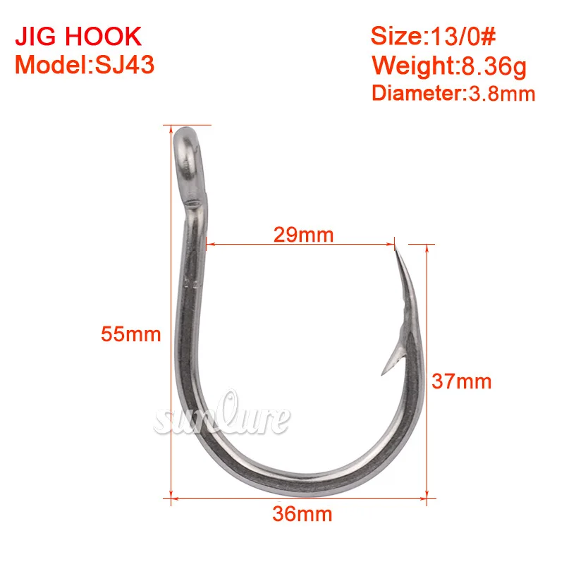 NEWMAJOR SJ43 High-Carbon Stainless Steel Barbed Hooks