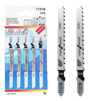 5pcs/set Hcs 10t Jig Saw Blades T101b For Fast Clean Cutting 2.5 Mm ...