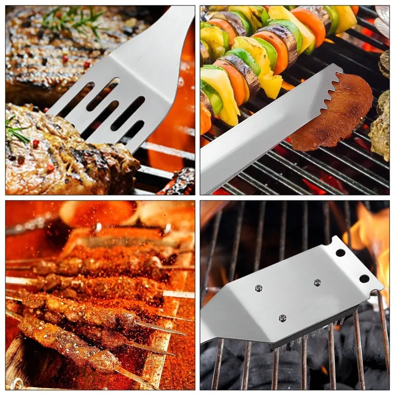 Customized Stainless Steel Picnic Reusable Wood Handle Set Heat ...