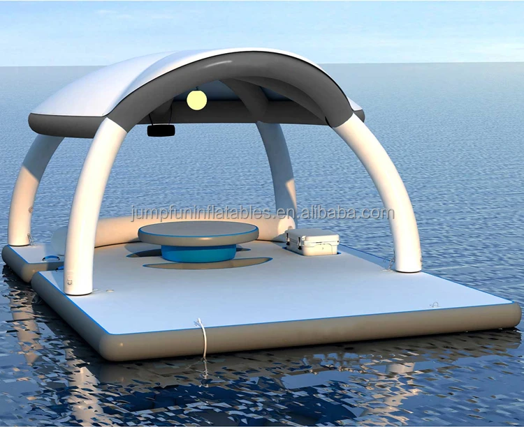 Two Persons Inflatable Floating Lounge Adults DWF Water Dock Inflatable ...