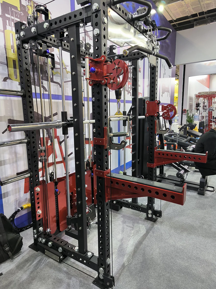Home Smith Machine with Lat Pulldown - Multi Functional Power Rack