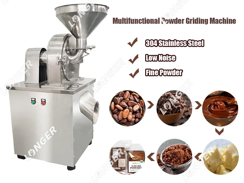 Industrial Cacao Grinder - Efficient Cocoa Bean Powder Grinding