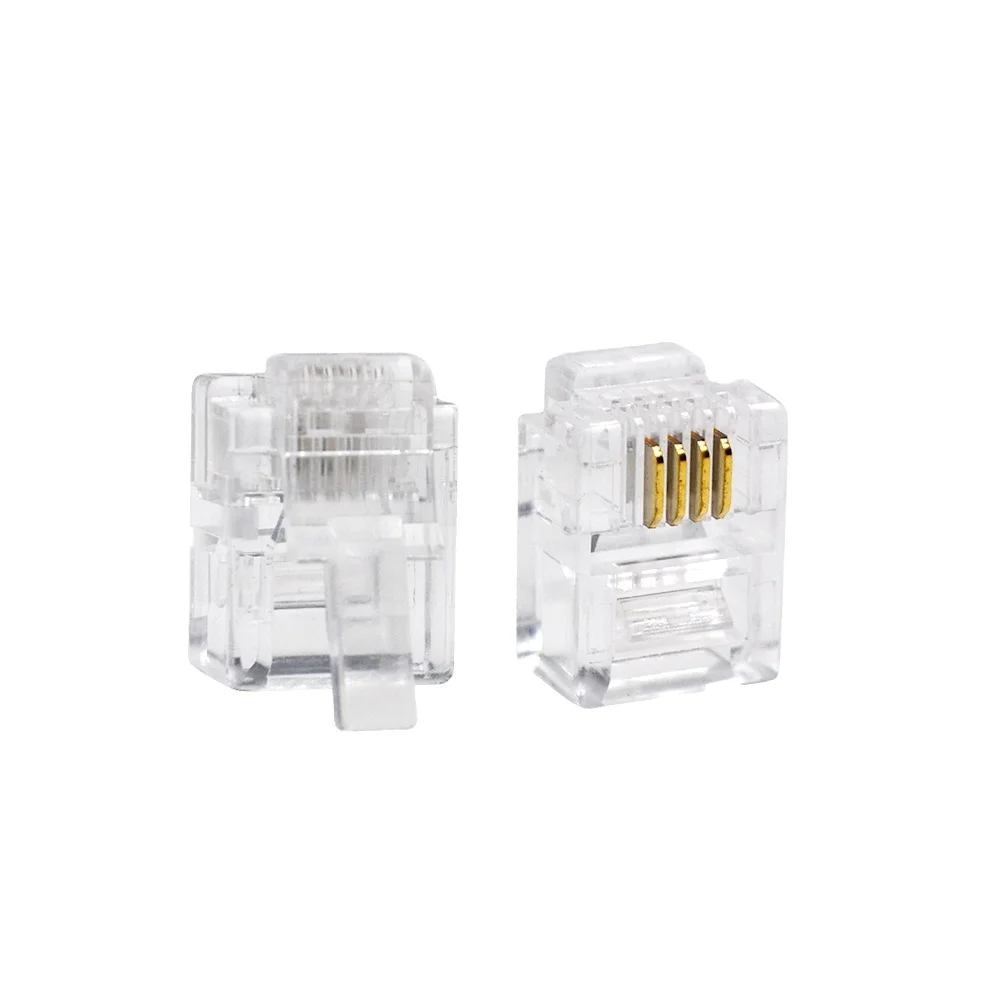 6 Pin Connector Utp Rj11 6p4c Modular Plug - Buy 6p4c Modular Plug,Utp ...