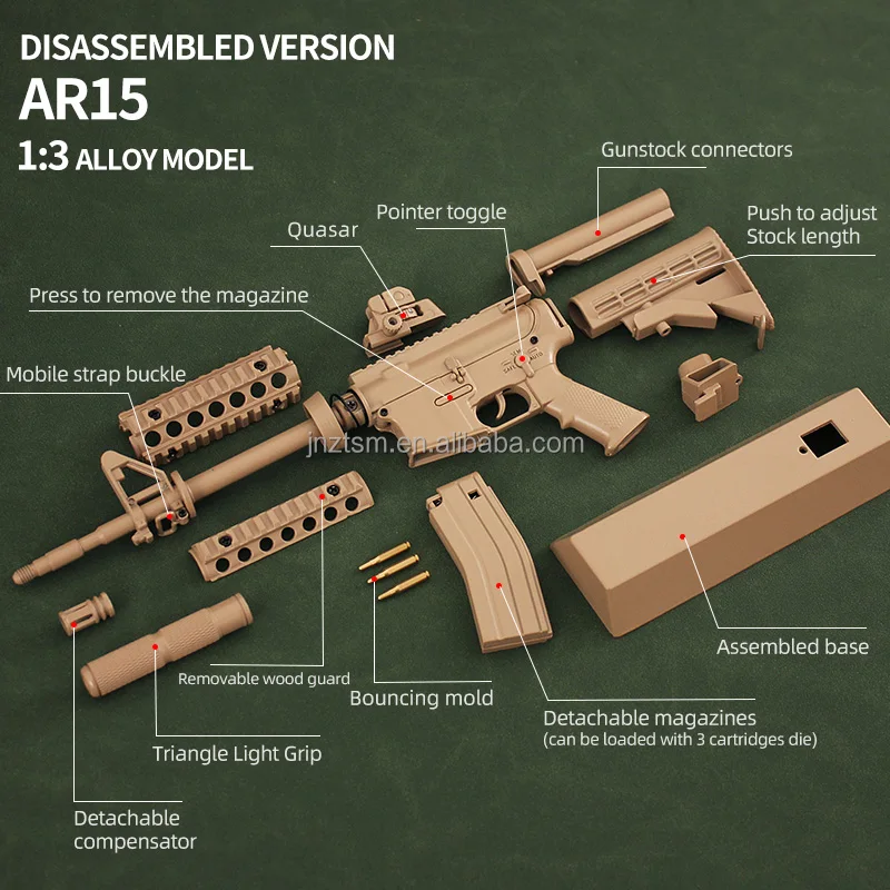 Metal Toy Gun Model AR15 18 AK Adults Realistic Shell Ejecting