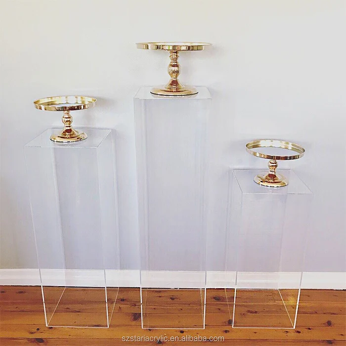 Custom Clear Acrylic Pillars for Party & Wedding Display