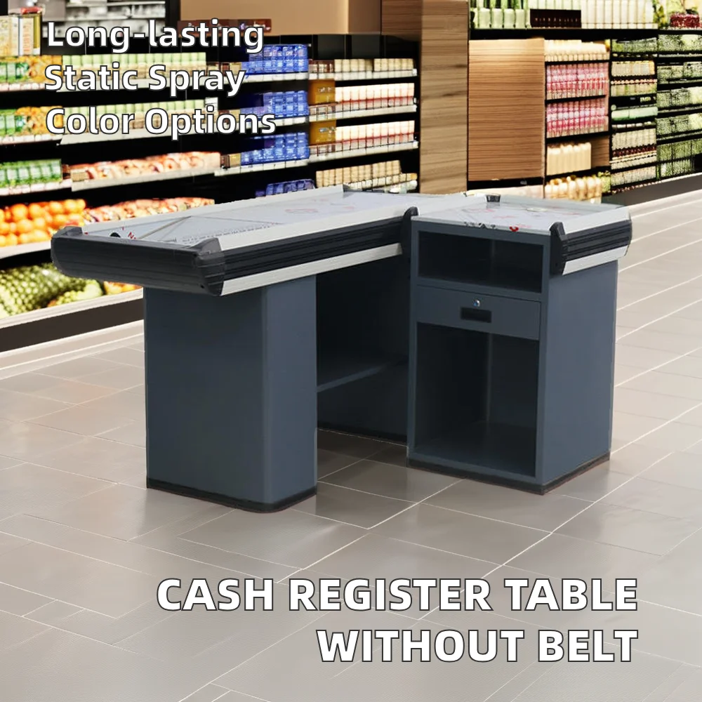 Supermarket Cash Register Table Checkout Counter Steel Metal ...