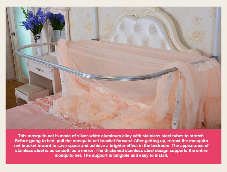 U-shaped Track Wall-free Lifting And Retractable Mosquito Net Sky And ...