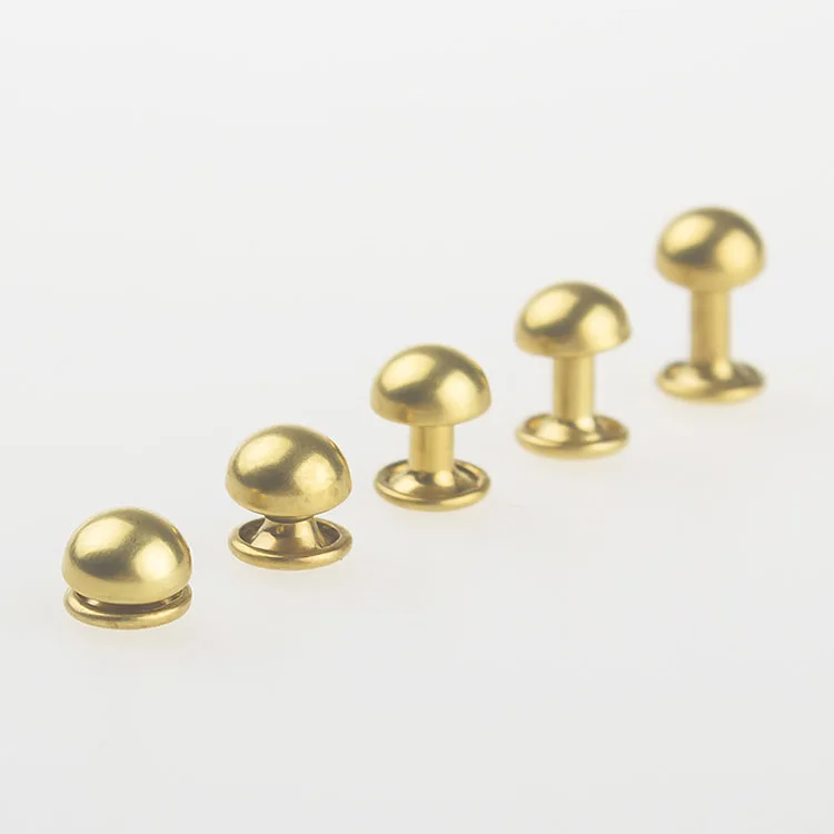 4mm-15mm Solid Brass Non-plating Gold Color Mushroom Cap Rivet - Buy ...