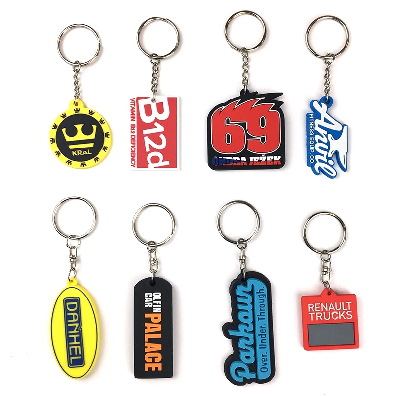 Pvc Anime Keychain Cartoon Double Side Key Ring Figure Key Chain Cute ...