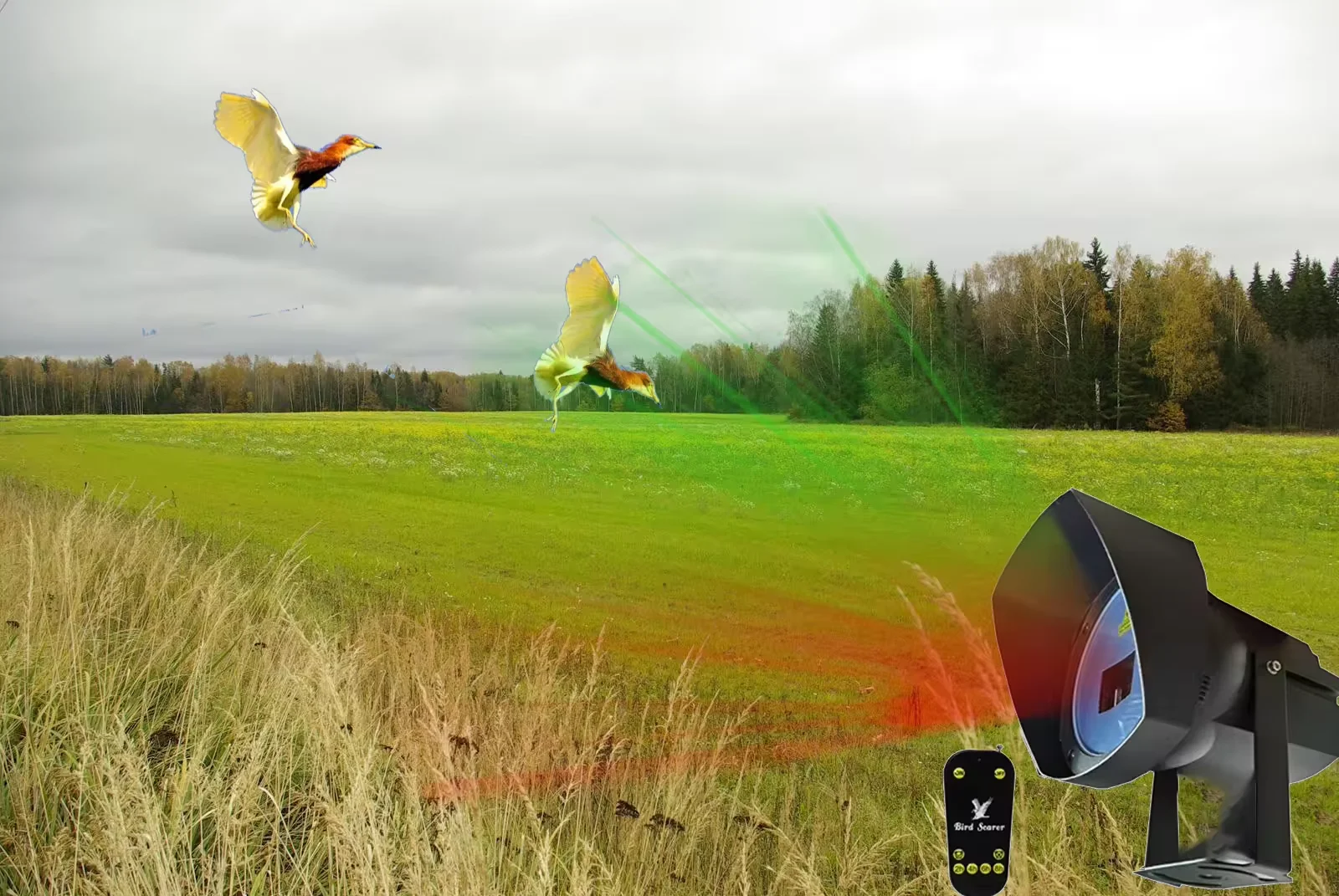 Factory Oem Outdoor Garden Park Rotate Laser Bird Control Frighten ...