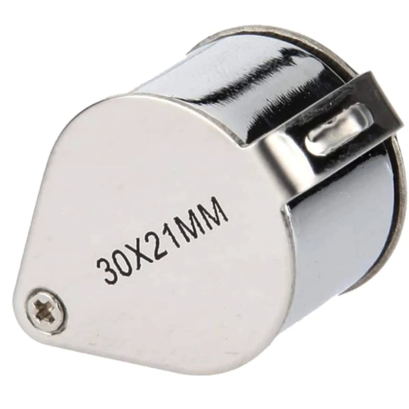 Pocket Eye Jewelry Loupe 30x 21mm Diameter Folding Zinic Alloy Metal ...