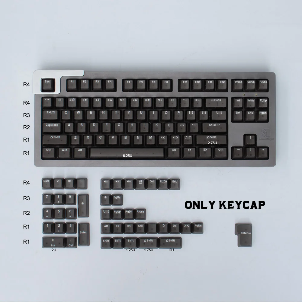 132 Keys Transparent Keycaps Oem Profile Clear Abs Clear Keycap Rgb ...