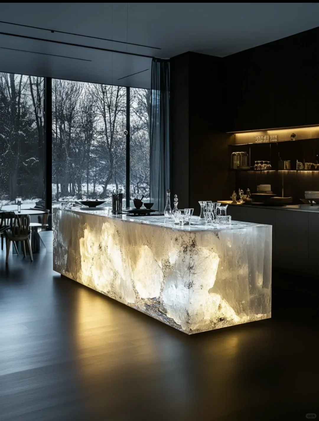 Marble Semiprecious Stone Kitchen Island Countertops Custom Backlit ...