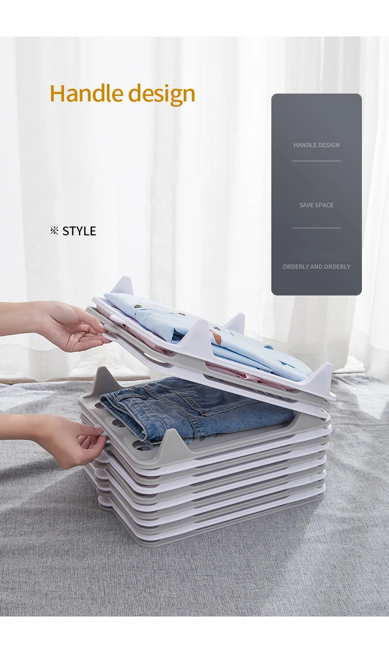 Creative Fast Clothes Organizer Clothing Stackable Dividers T-shirt ...