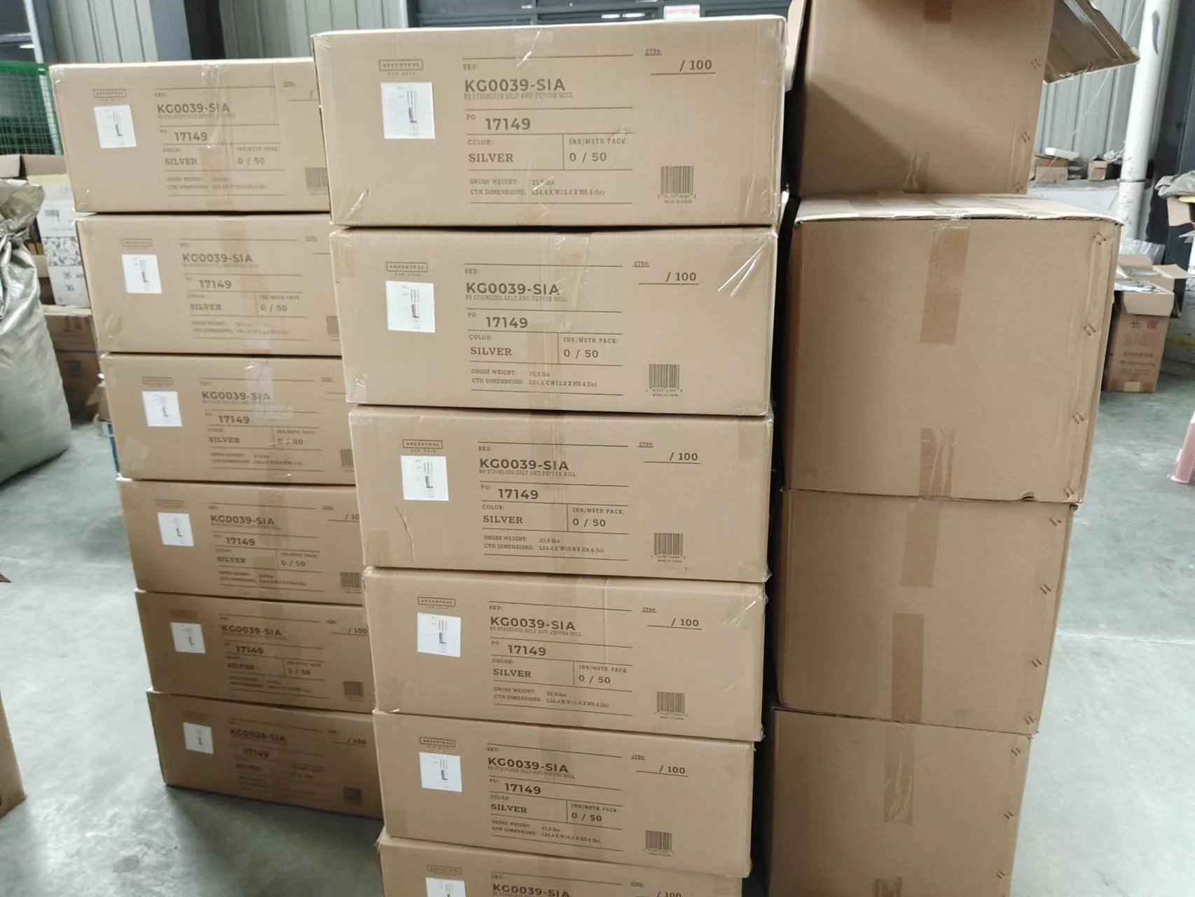 Custom Battery Stainless Steel Gravity Electric Salt Herb Pepper Mill ...