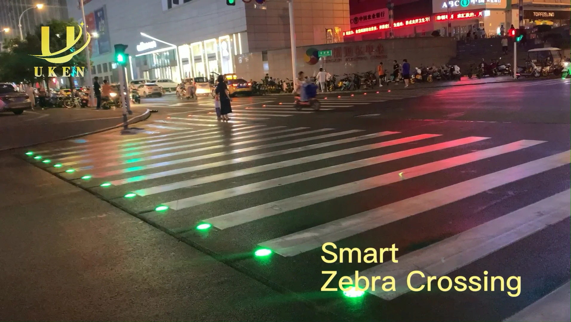Embedded Floor Pavement Traffic Light Led Solar Road Stud On The Ground ...