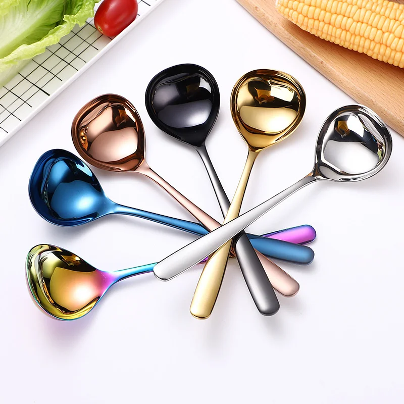 304 Stainless Steel Spoon Family Soup Spoon Stainless Steel Kitchen ...