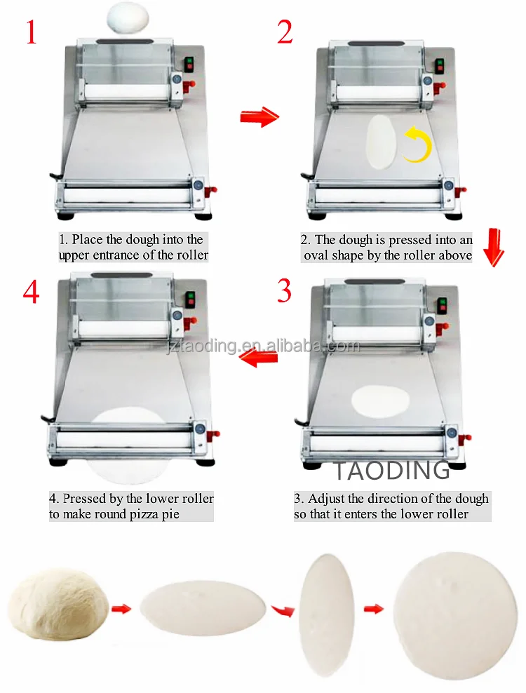 15 18 Inch Electric Automatic Pizza Dough Roller Machine Rolling Pizza ...
