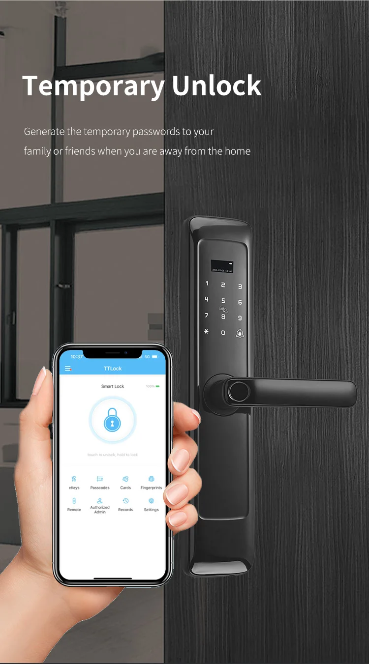 Smart Home Door Lock House Safty Waterproof Electronic Smart Lock Pull ...