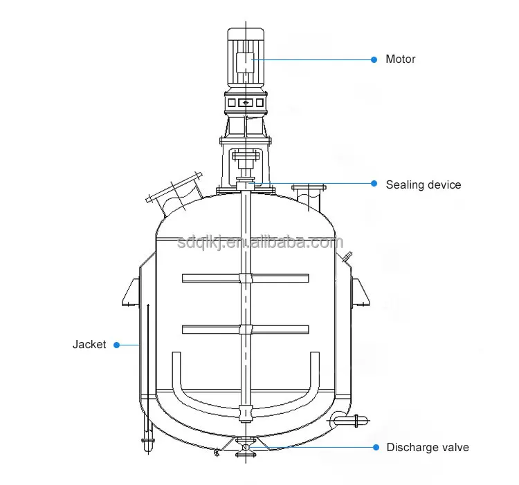 10000 Liter Jacket Stainless Steel Reactor for Chemicals
