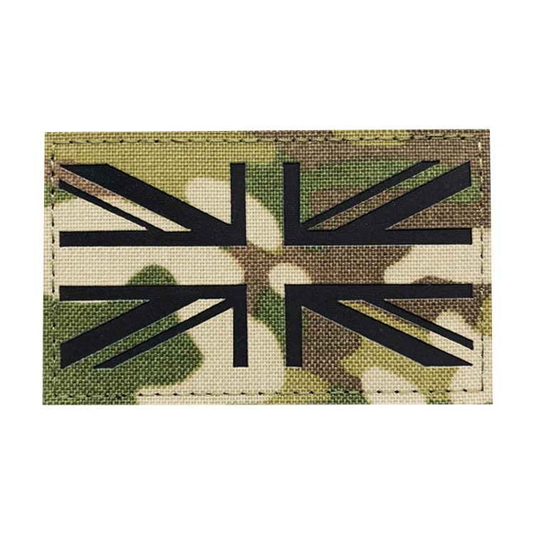 5x8CM Black Reflective Badge Custom Logo Laser Cut Reflective Flag ...