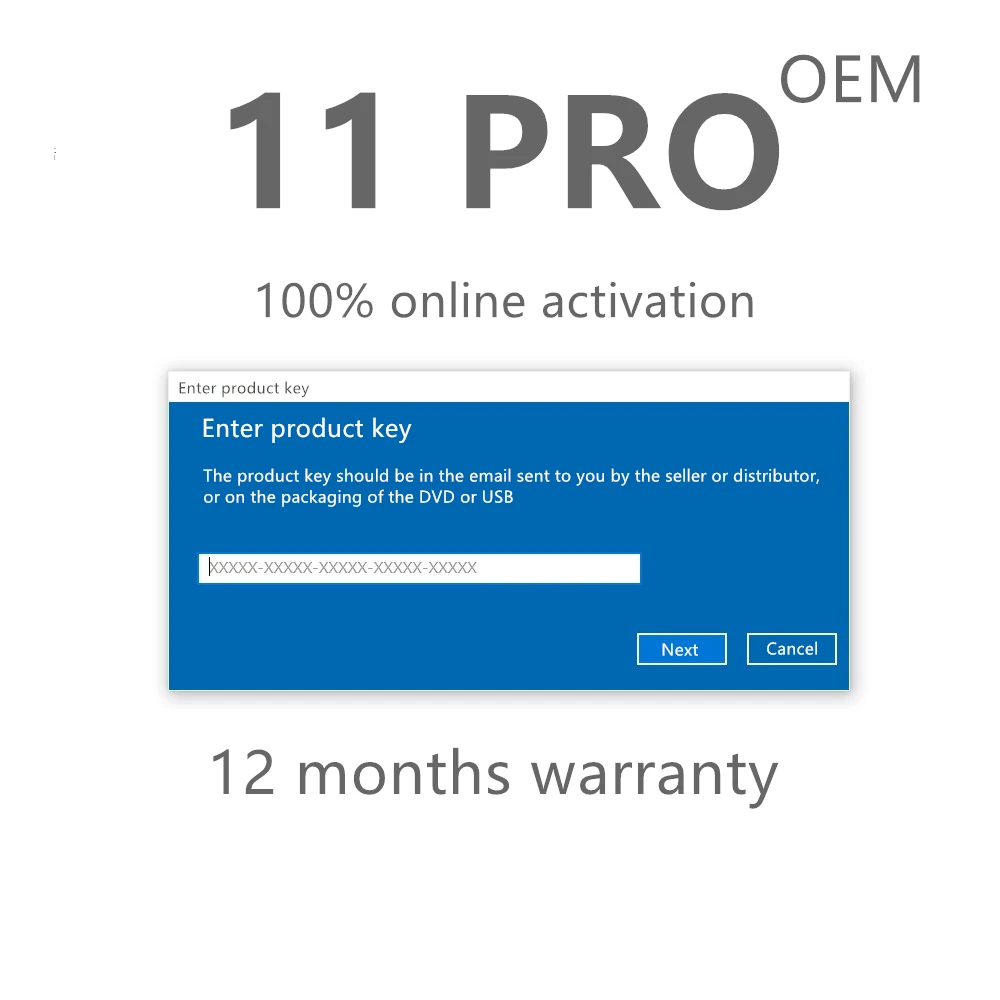 Genuine win11 pro oem License Key Online Activation Sliver Label For ...