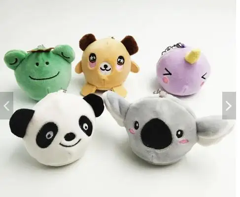 New Arrivals Plush Keychain Fluffy Ball Key Chain Squishy Animal Toys ...