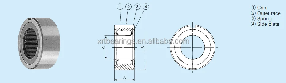 TSUBAKI One Way Cam Clutch Bearing 6205 B205 B-205 for Auto