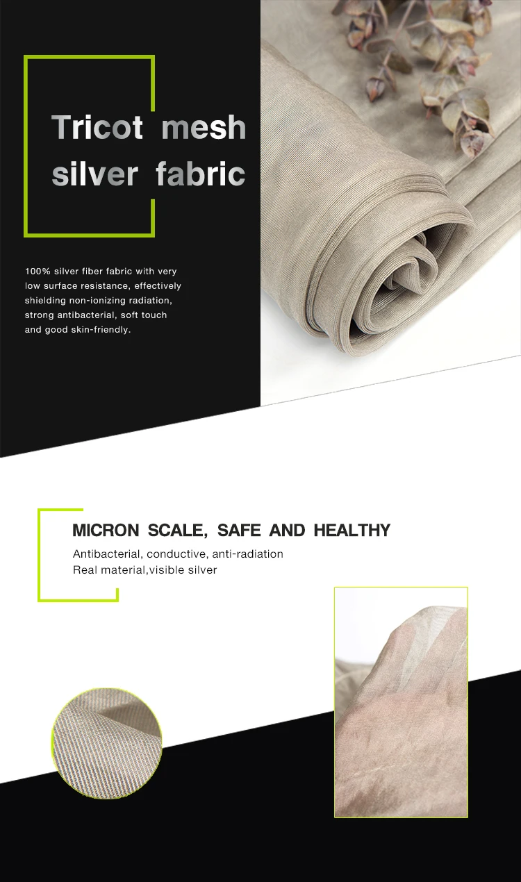 Silver Fiber Anti-Radiation EMF Protection Shielding Fabric