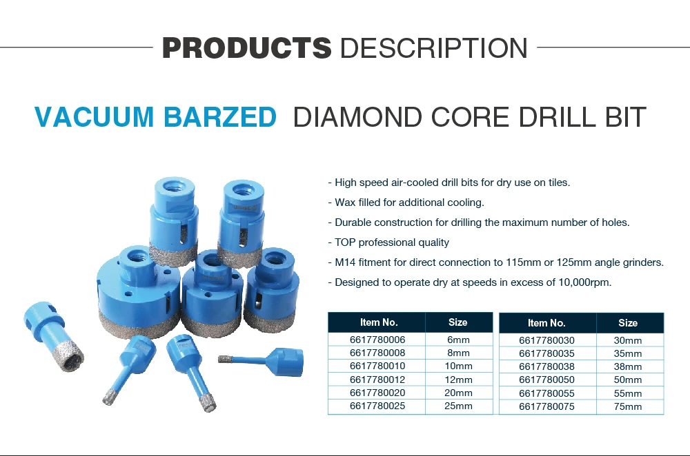High Quality 70mm China Stone Punch Diamond Crown Core Drill Bit For ...