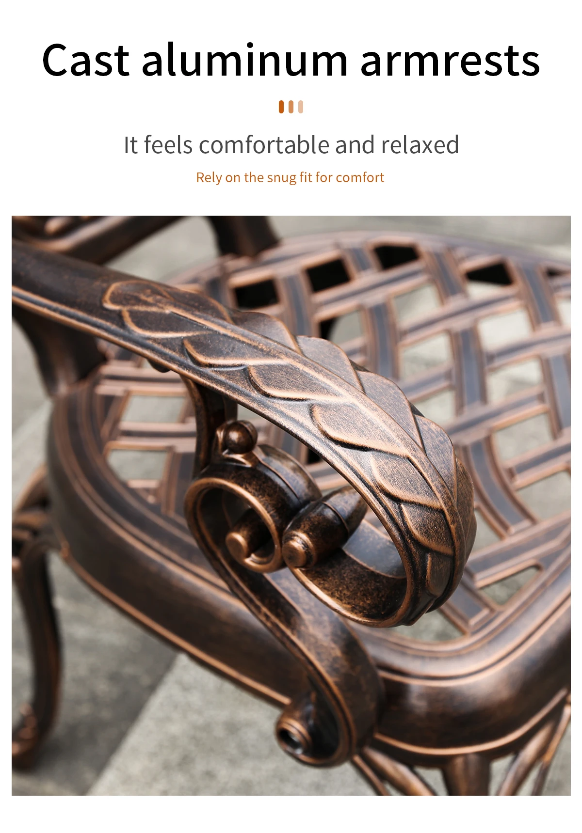 Luxury Chair Furniture Garden Chairs Die Casting Aluminum Bistro Beach ...