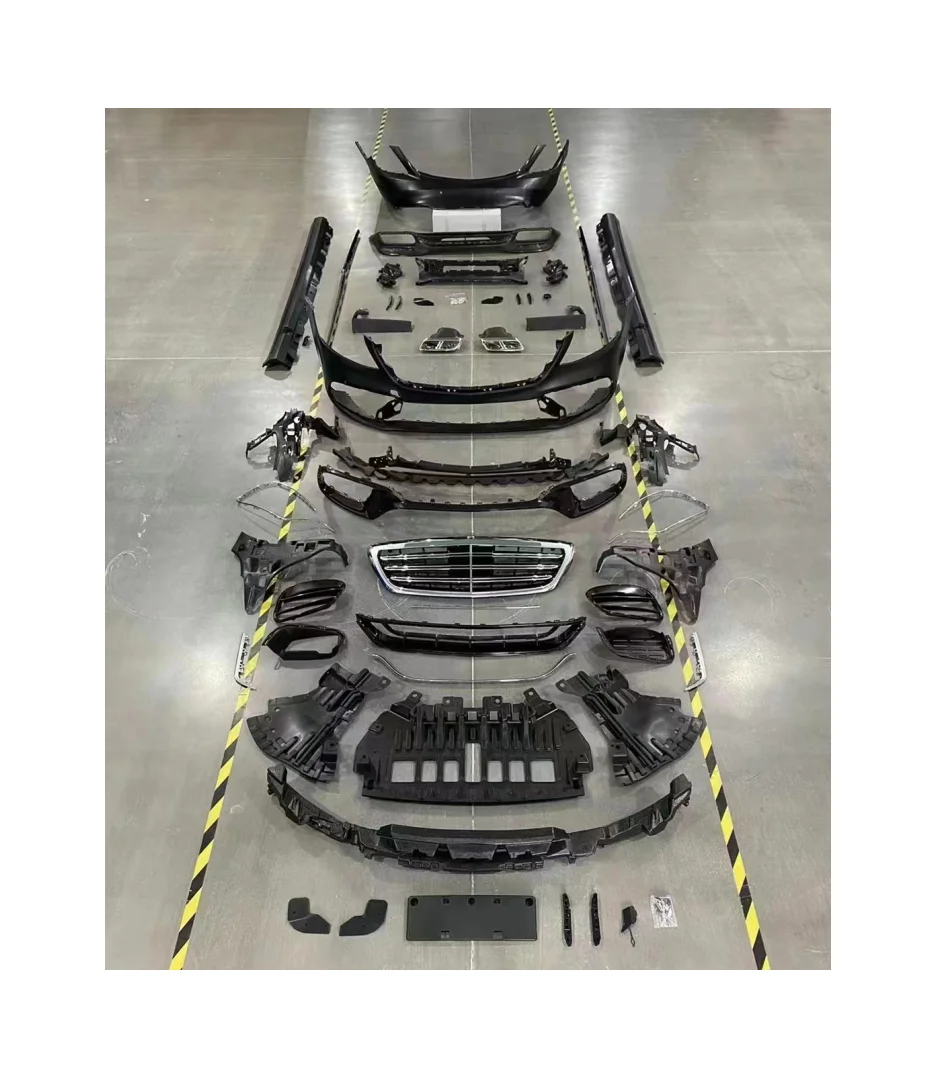 Front Rear Bumper With Grille,Headlights,Taillights For Mercedes Benz S ...