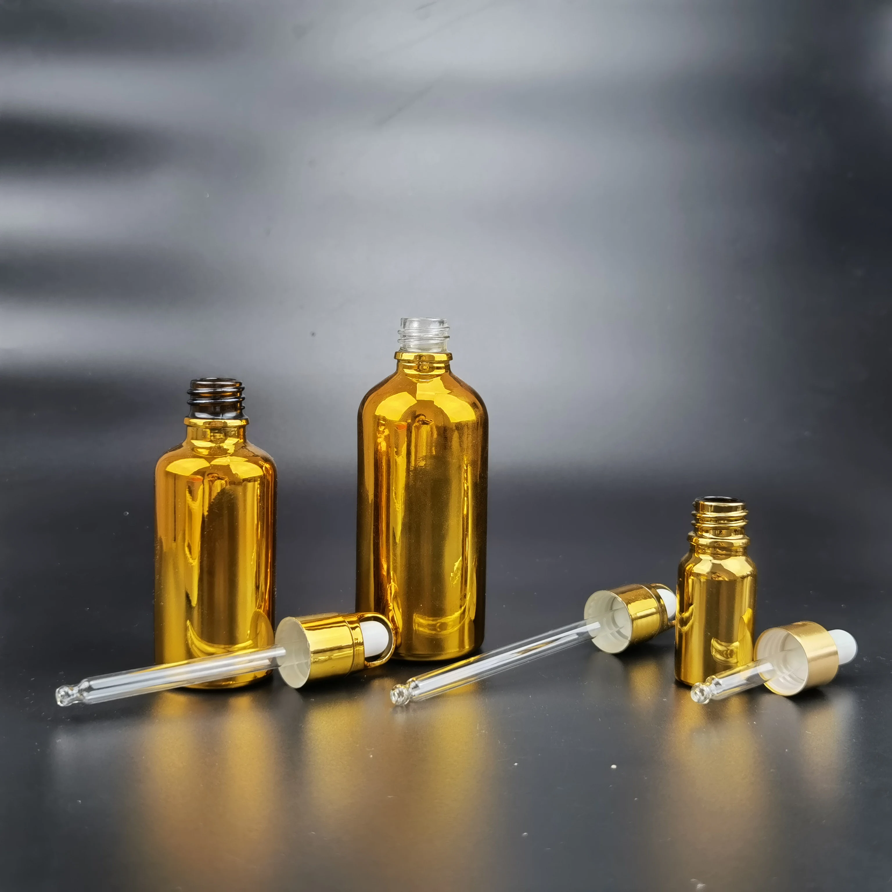 High Quality Empty Hair Oil 15ml 1/2oz 30ml 1oz 60ml 2oz UV Gold Silver ...