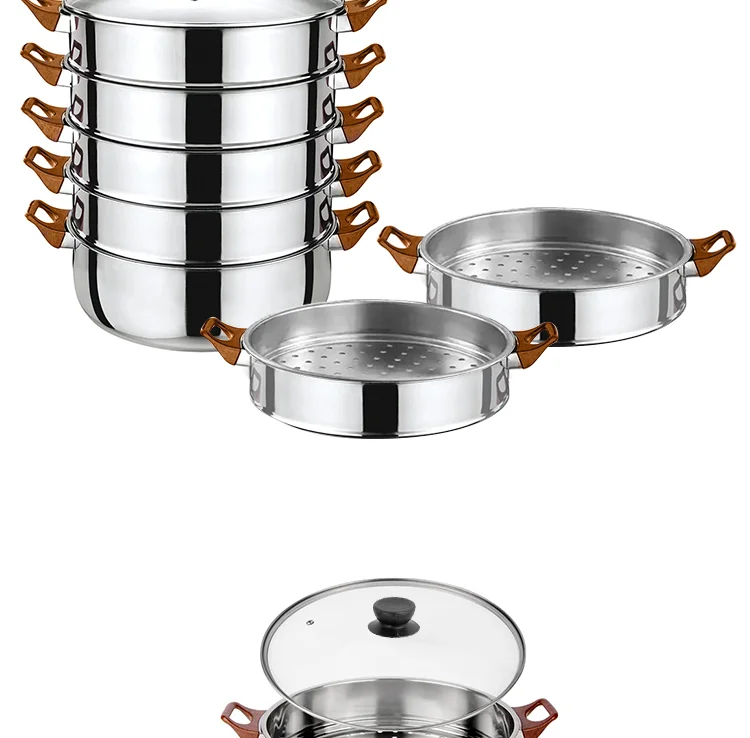 Chineses Factory Cookware Multilayer Stainless Steel Cooking Pot Soup ...