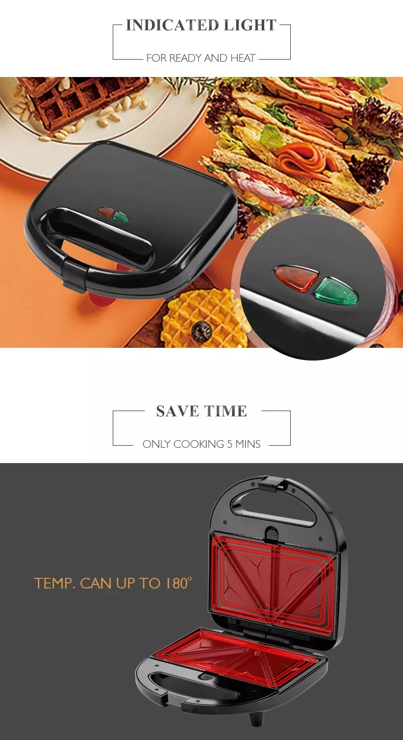 364185 Multi-function 750w Breakfast Maker 3 In 1 Electric Sandwich ...