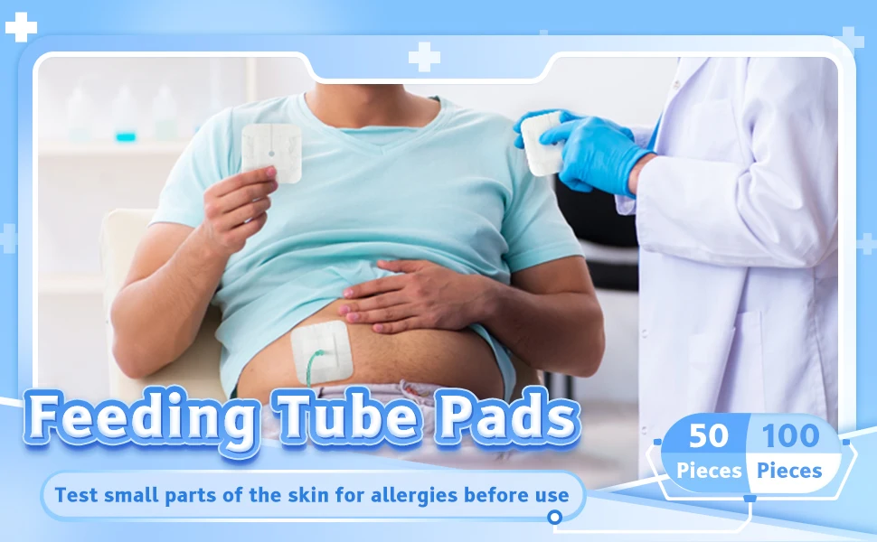 Feeding Tube Pad - Aseptic Drainage & G Tubes Pads Holder