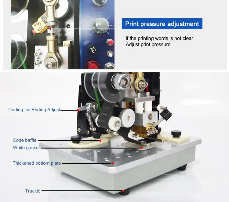 HP241B Hot Stamp Expiry Date Printer - 3 Lines Coding Machine