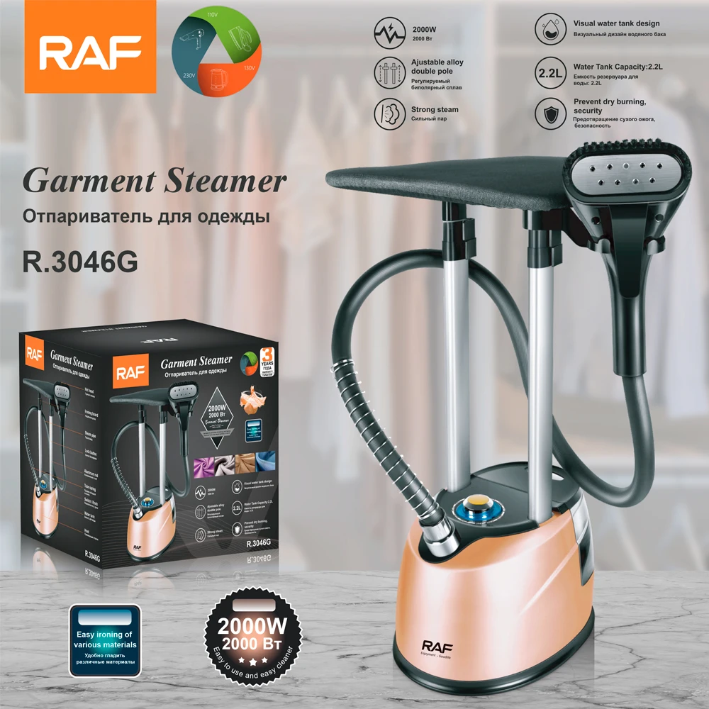 RAF 2000W Electric Steam Iron Station - Versatile Garment Steamer