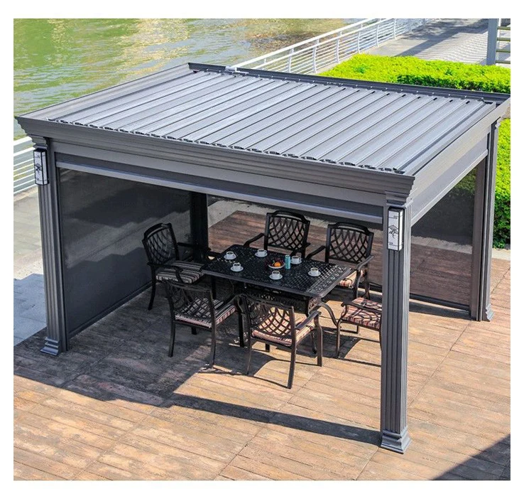 Remote Control Pergola Outdoor Gazebo Garden Bioclimatic Aluminium ...