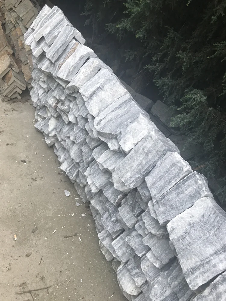 SH STONE Natural Stone Loose Strip Veneer Grey Cloud Quartzite Stone ...