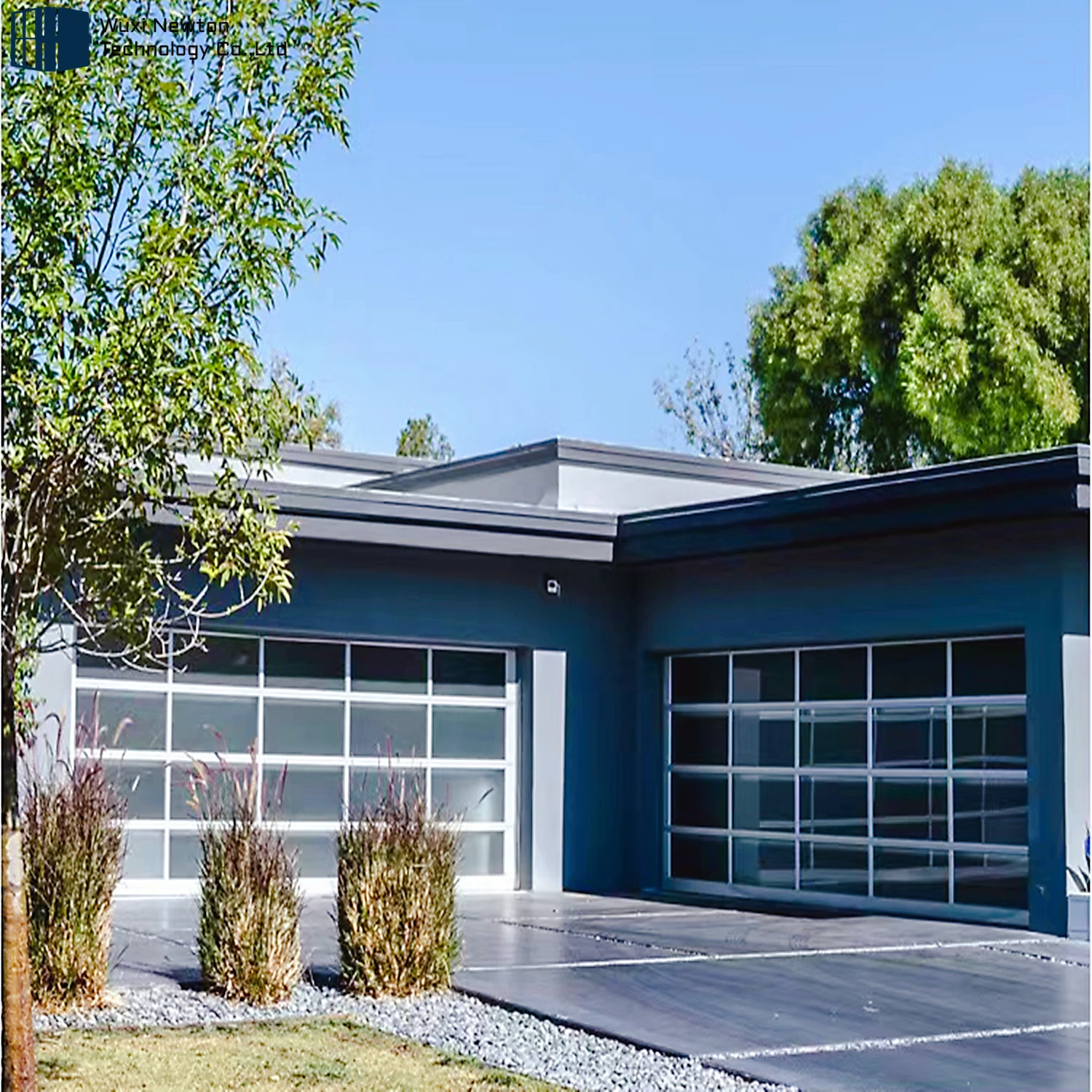 Manufacturer Wholesale Safety Reflective Glass Garage Door With Glass ...