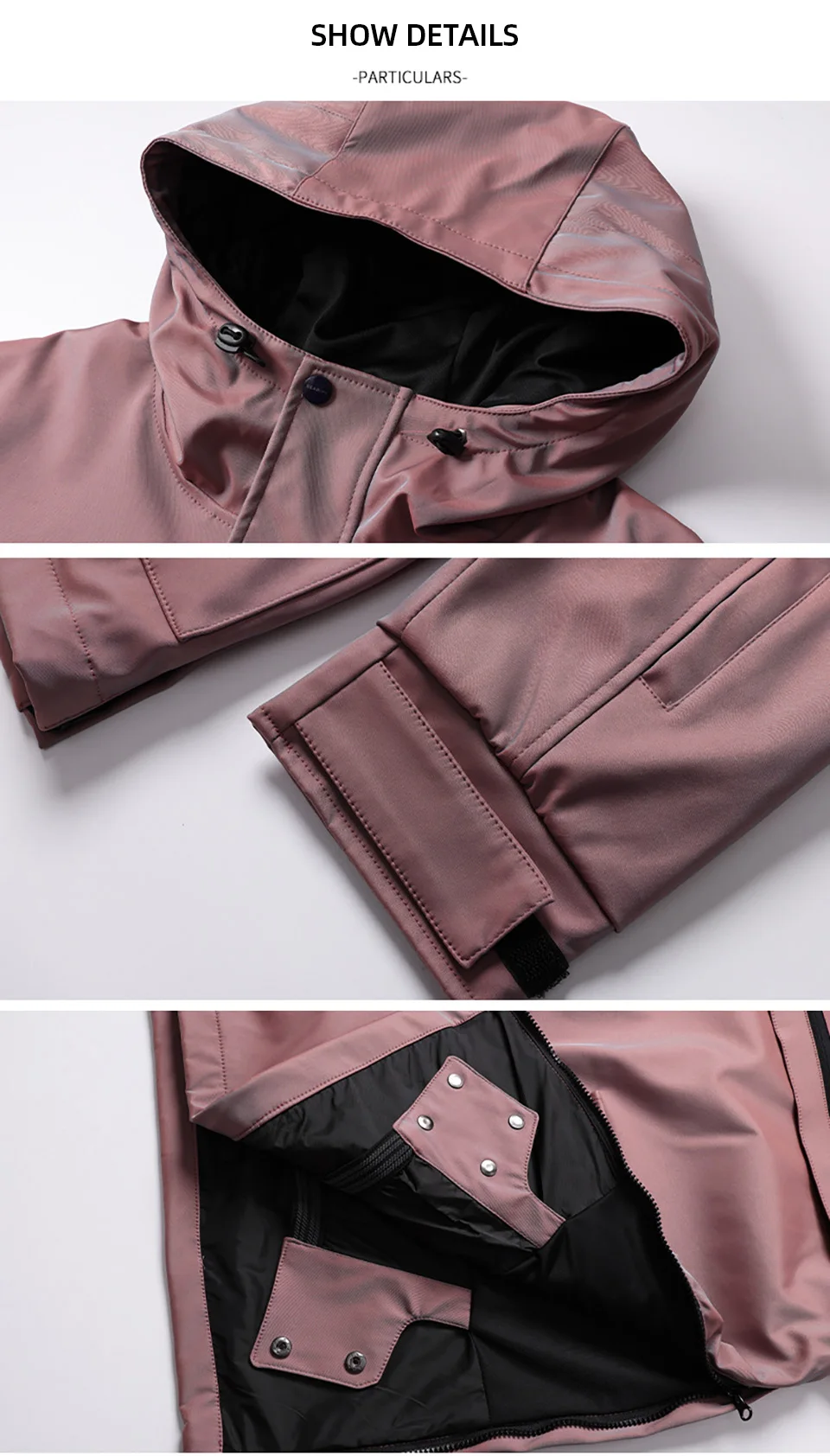 Reflective Ski Suit Men Women Winter Warm Windproof Waterproof ...