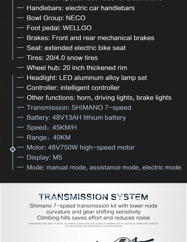 Eu Stock 750w 1000w Fat Tire Motos City Mountain Dirt Bicicleta Electrica E-bike Ebike E Bike ...