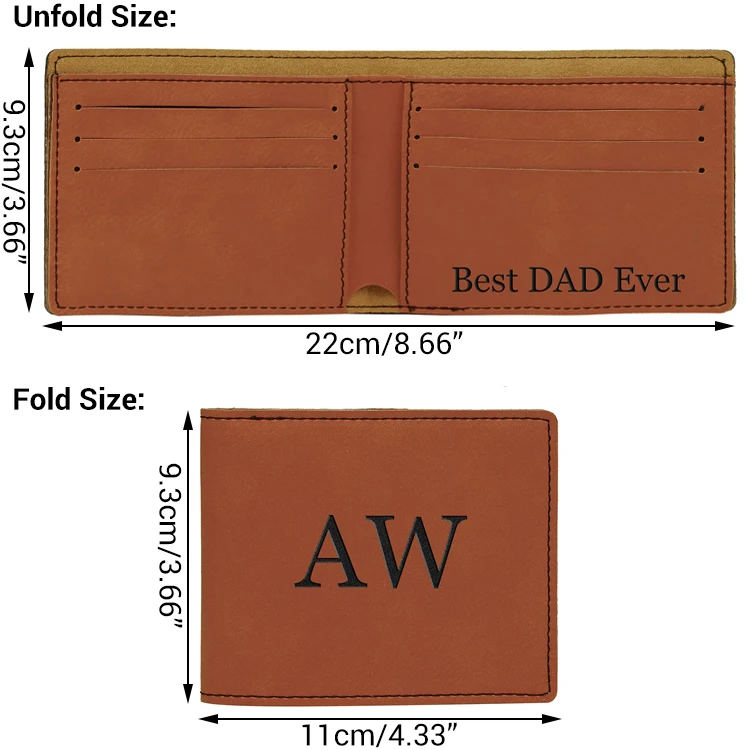 Minet Luxury Custom Engraved Monogram RFID Wallet PU Leather